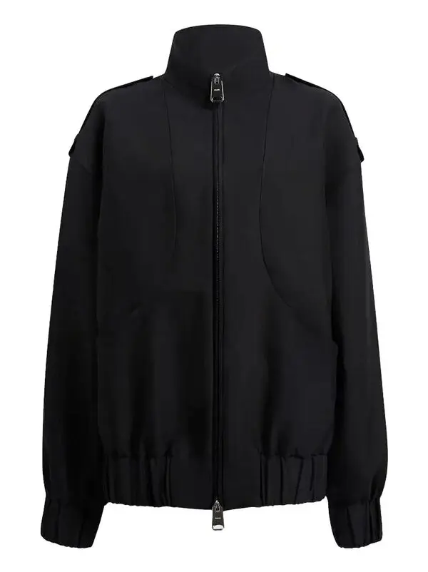 Khaite Sigi Zip High-neck Bomber Jacket - Black