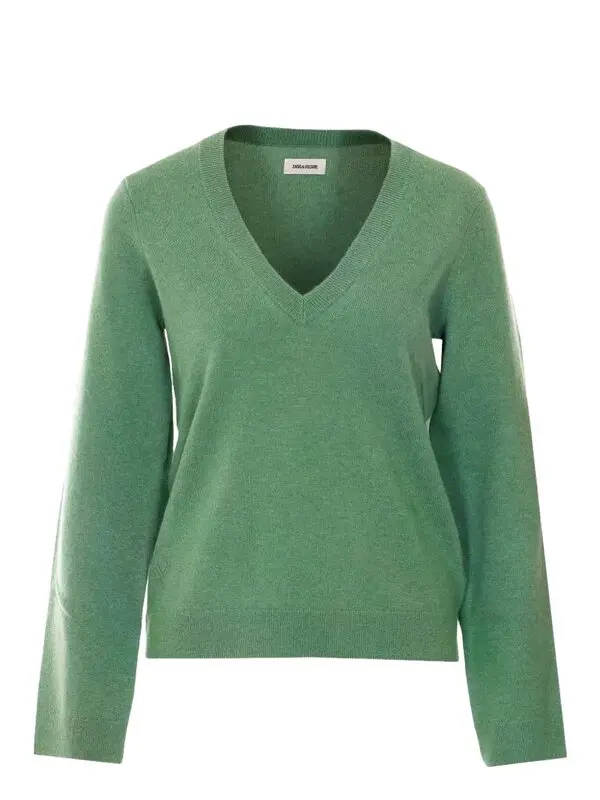 Zadig&Voltaire V-neck Cashmere Sweater - Green