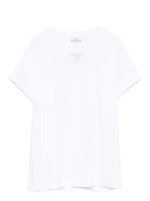 Peserico V-neck Short-sleeve T-shirt - White