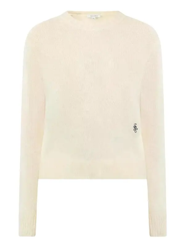 SPORTY & RICH Logo Sweater - Neutrals