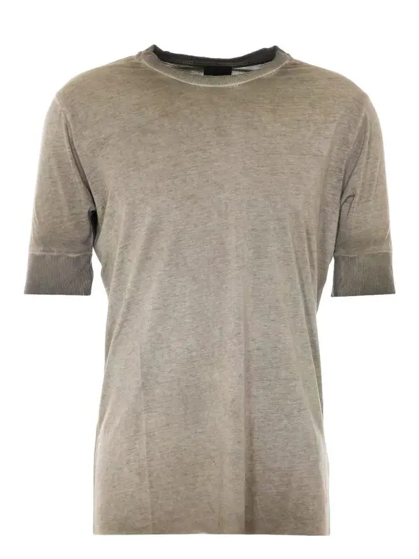 THOM KROM Distressed Crewneck T-shirt - Neutrals