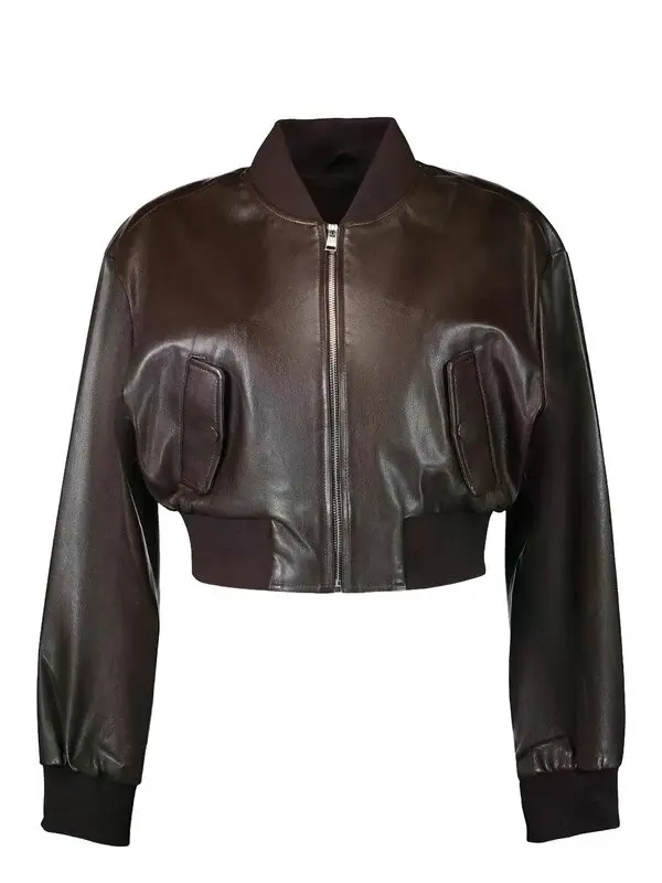 LAMARQUE Evelin Zip-front Bomber Jacket - Brown