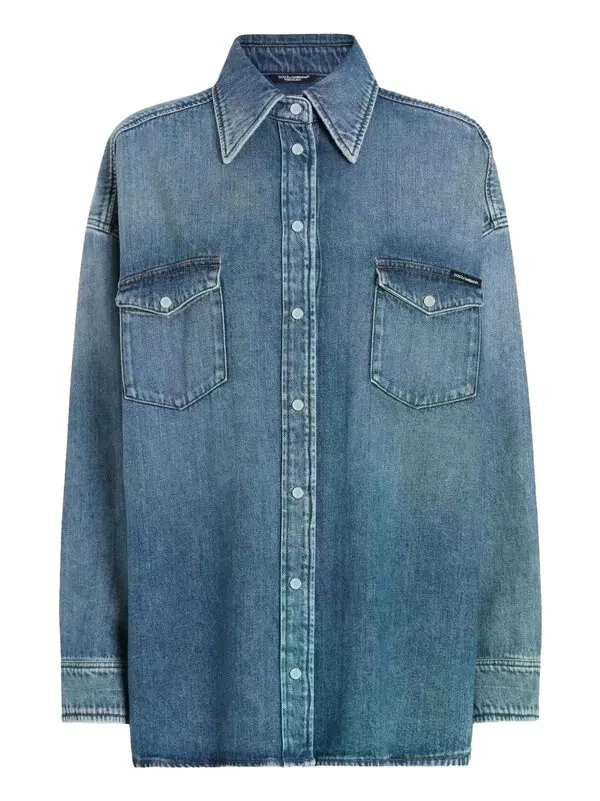 Dolce & Gabbana Oversized Denim Shirt - Blue