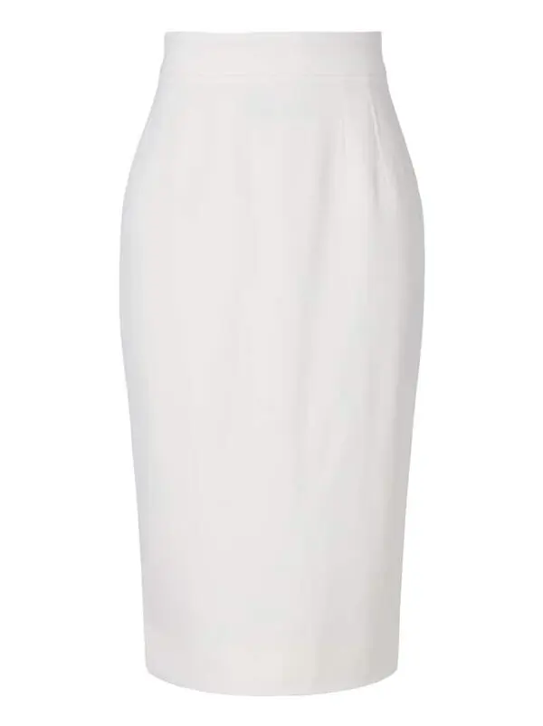 Dolce & Gabbana Wool-blend Pencil Skirt - White
