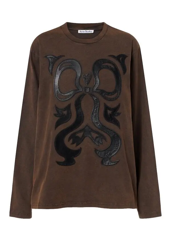 Acne Studios Edden Embroidered T-shirt - Brown