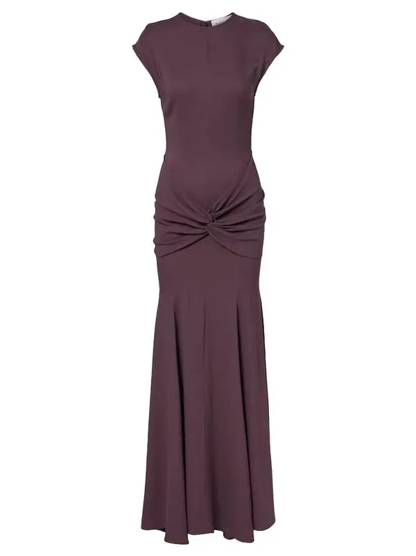 Tove Ames Gathered Maxi Dress - Purple