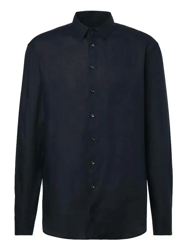 Giorgio Armani Linen Shirt - Blue