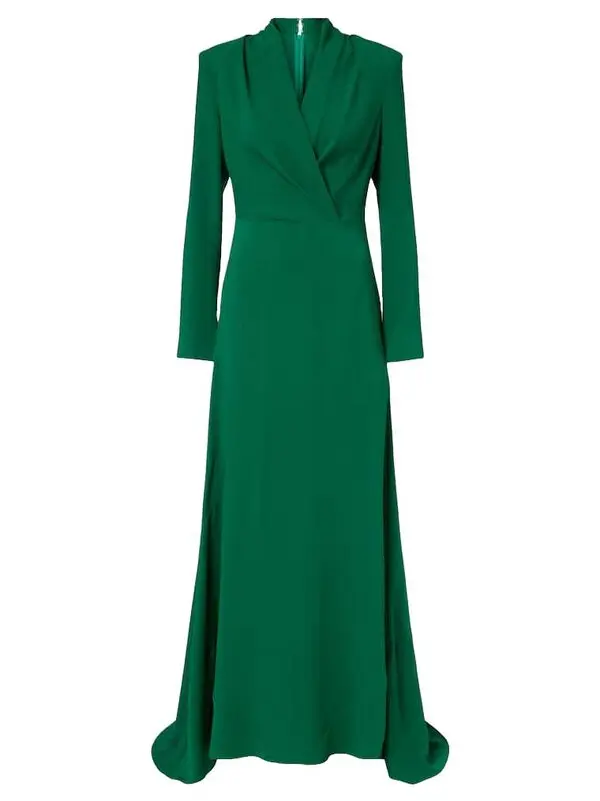 Oscar De La Renta Silk-blend Gown - Green