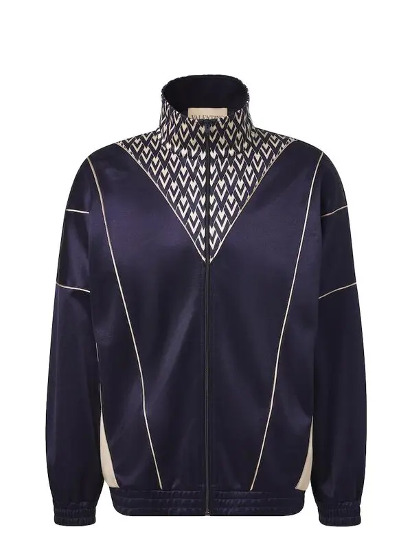 Valentino Garavani Printed Jersey Jacket - Blue
