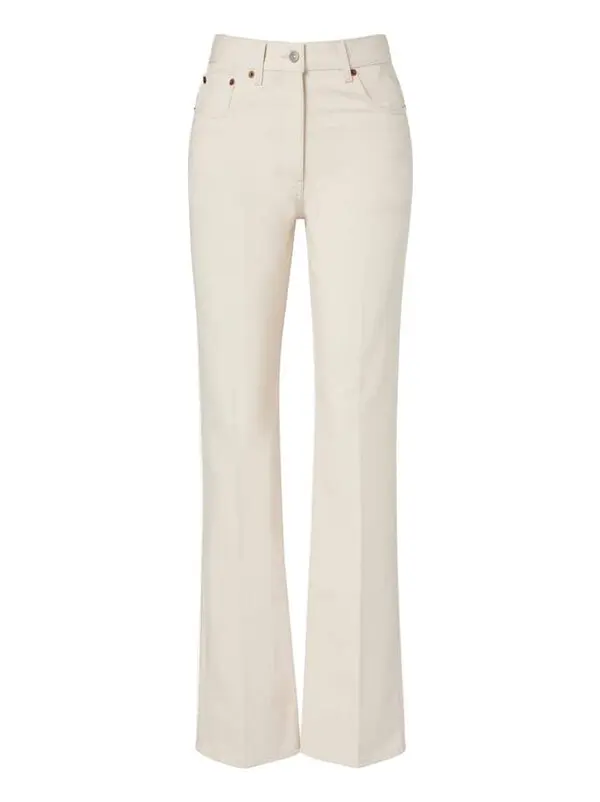 Valentino Garavani Vgold Straight Jeans - White