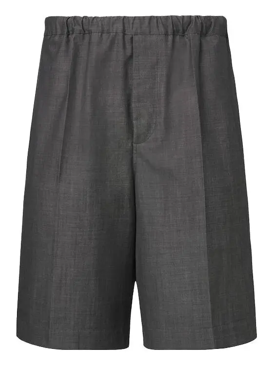 Plan C Wool Shorts - Grey