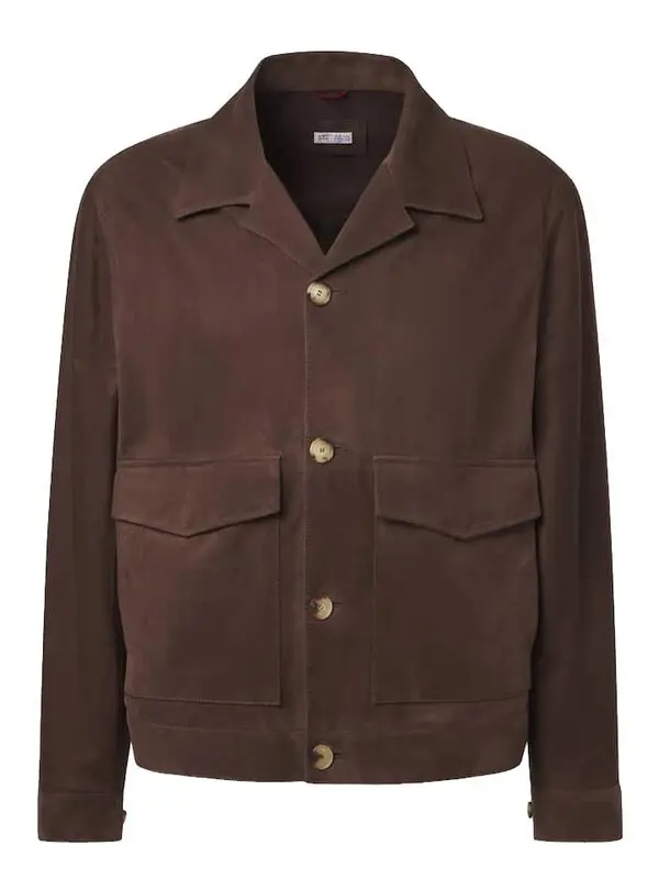 Brunello Cucinelli Suede Jacket - Brown
