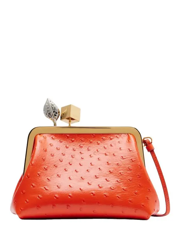 Jacquemus Berlingot Small Leather Clutch - Orange