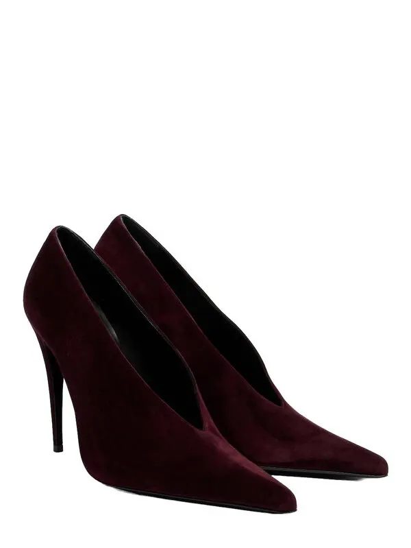 Magda Butrym Suede Pumps - Burgundy