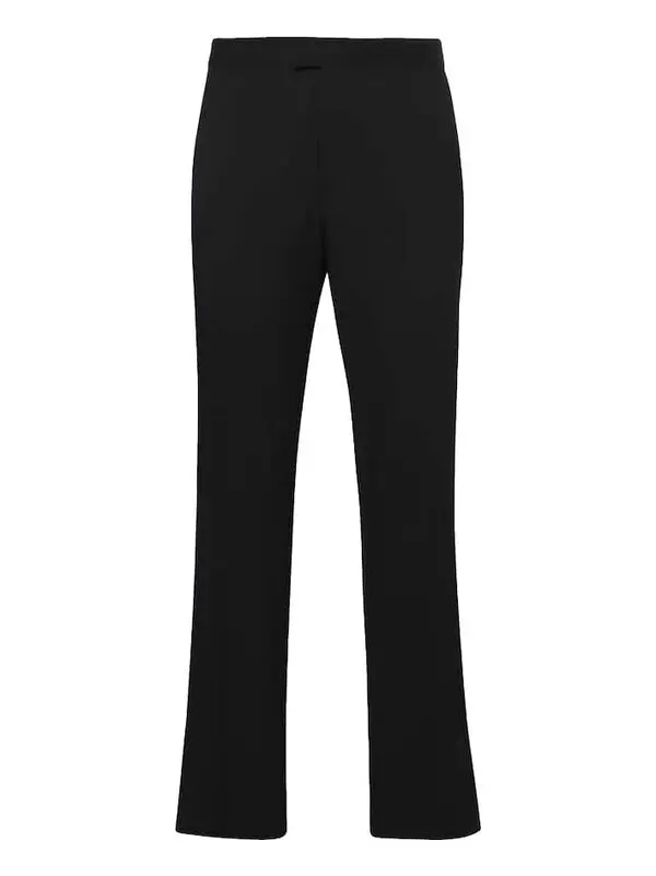 Burberry Wool Grain De Poudre Tuxedo Pants - Black