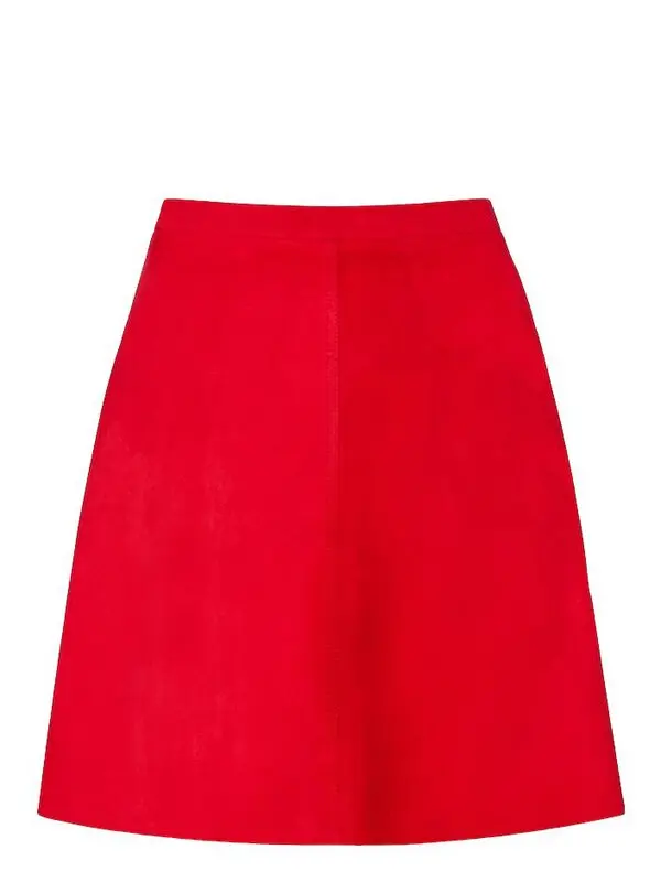 Stouls Lucie 22 Suede Miniskirt - Red