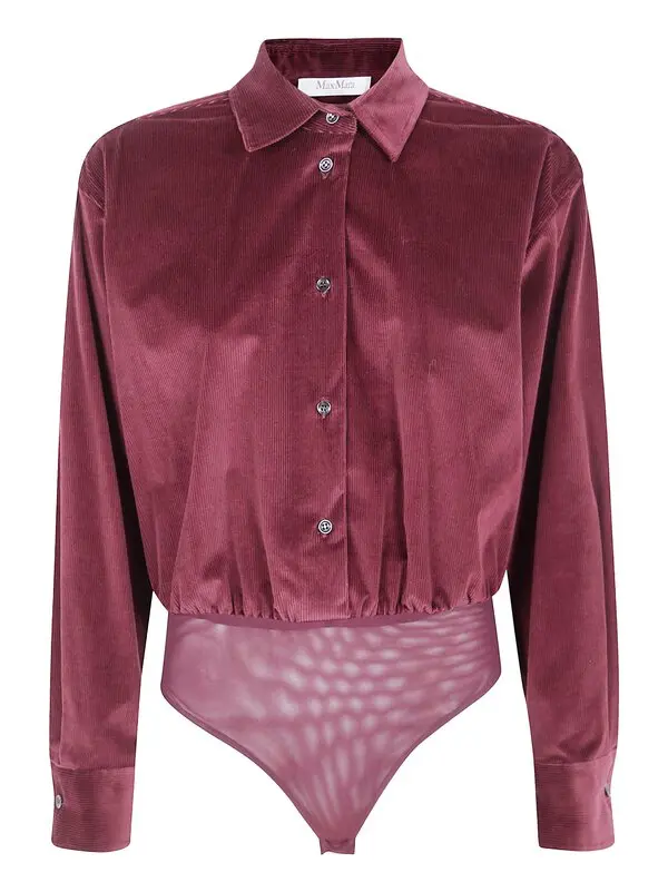 Max Mara Velvet Body Shirt - Red