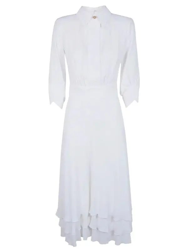 Elisabetta Franchi Midi Dress - White