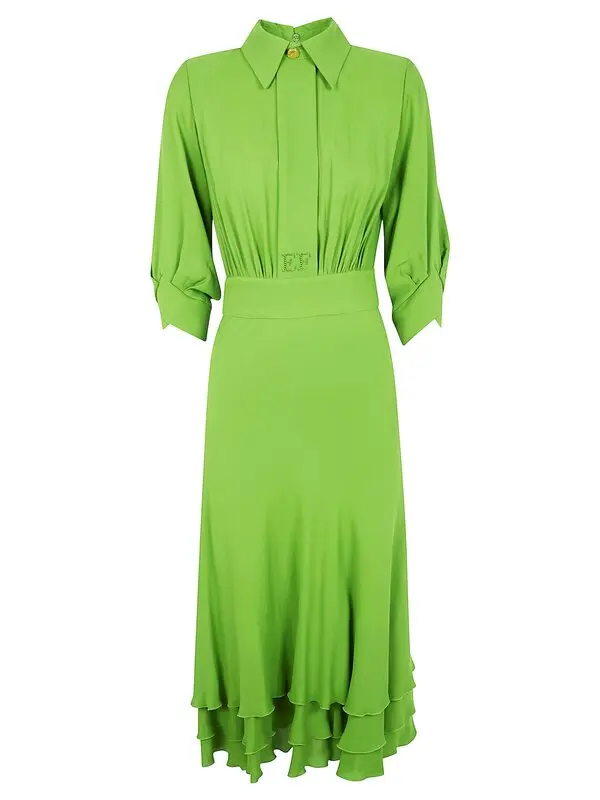 Elisabetta Franchi Midi Dress - Green