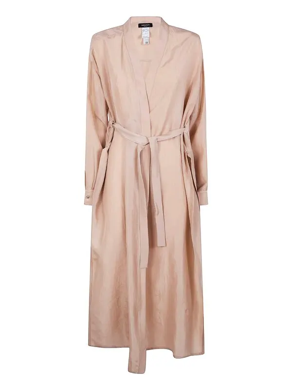 Fabiana Filippi Campagna Belted Long Coat - Brown
