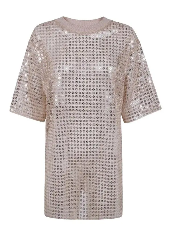 Fabiana Filippi Campagna Sequined T-shirt - Brown