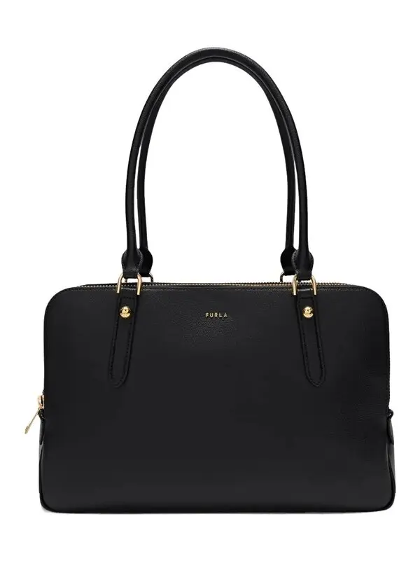 Furla Giulia Ares Leather Boston Bag - Black