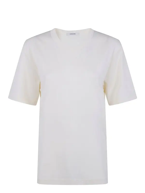 LEMAIRE Ribbed Cotton T-shirt - White