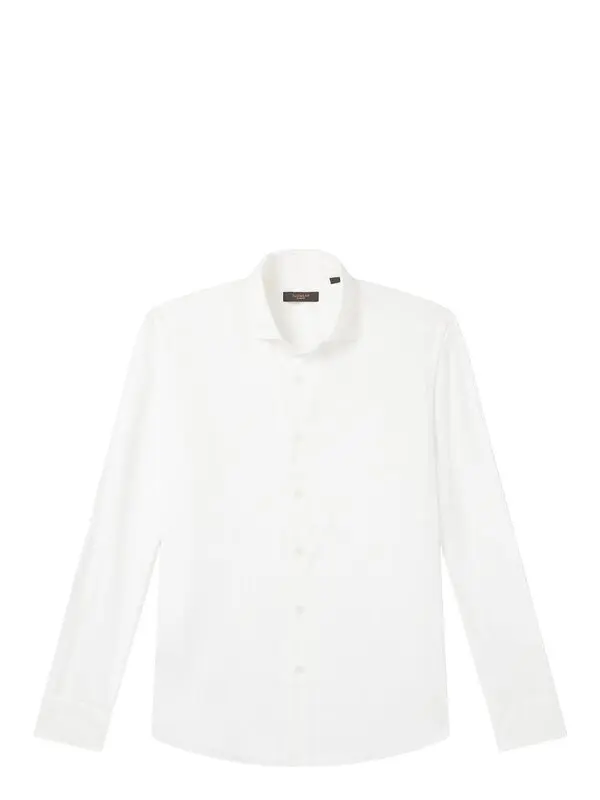 Saint Laurent Duchesse-satin Overshirt - White