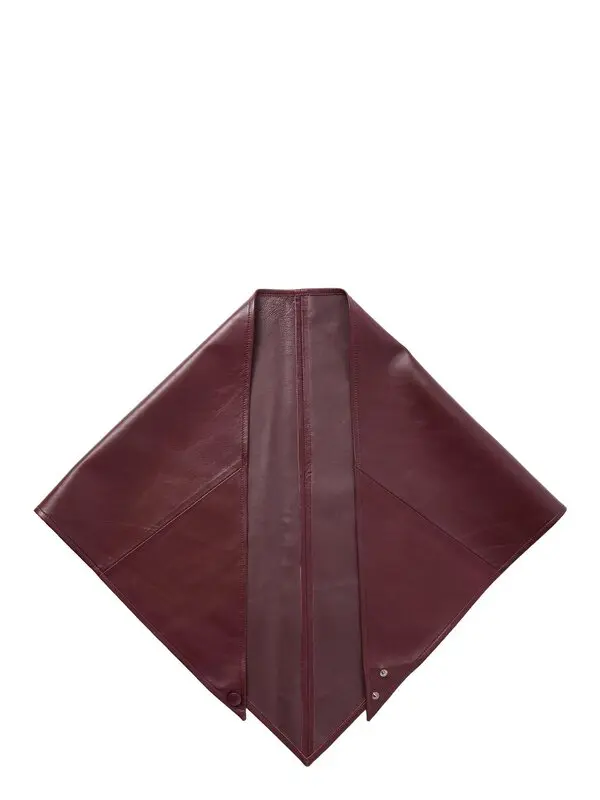 Nour Hammour Leather Headscarf - Burgundy