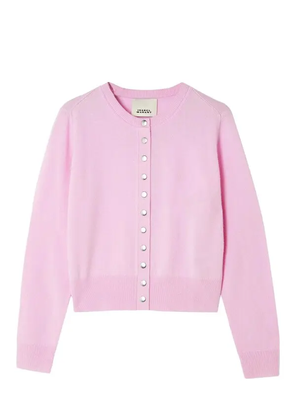 MARANT ETOILE Idesia Merino Wool And Cashmere-blend Cardigan - Pink