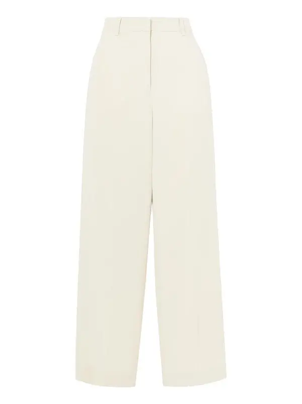 Isabel Marant Noanda Crepe Straight-leg Pants - Ecru