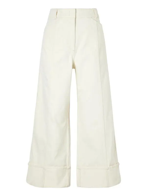 Another Tomorrow Organic Wide-leg Jeans - Ecru