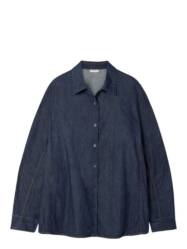 Dries Van Noten Oversized Denim Shirt - Blue