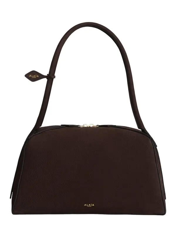 Alaïa Le Bouledogue Nubuck Shoulder Bag - Brown