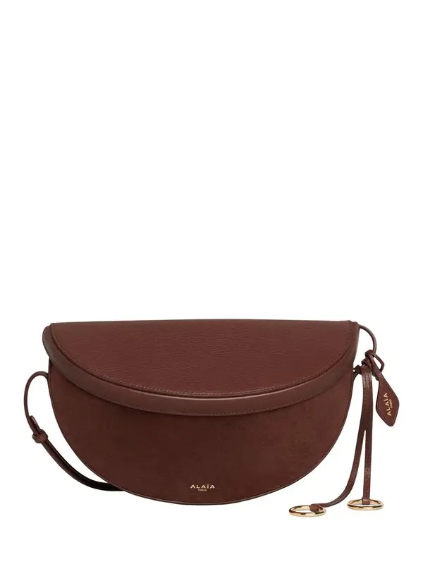 Alaïa Leather-suede Hip East-west Shoulder Bag - Brown