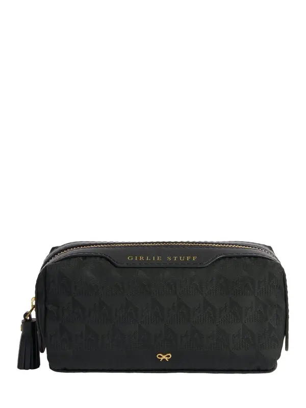 ANYA HINDMARCH Jacquard Logo Pouch - Black