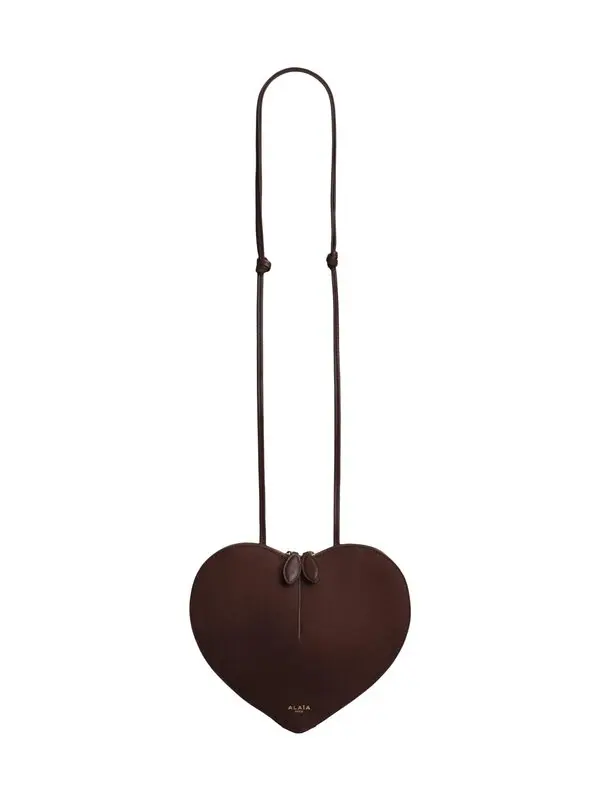 Alaïa Le Coeur Suede Shoulder Bag - Brown
