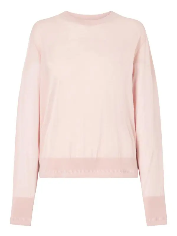 Another Tomorrow Merino Wool Sweater - Pink