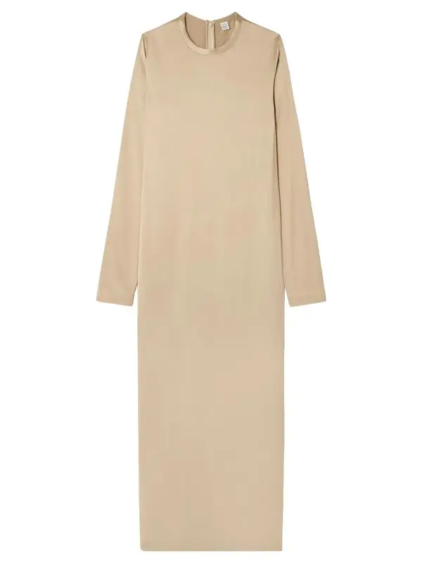 TOTEME Satin Maxi Dress - Neutrals