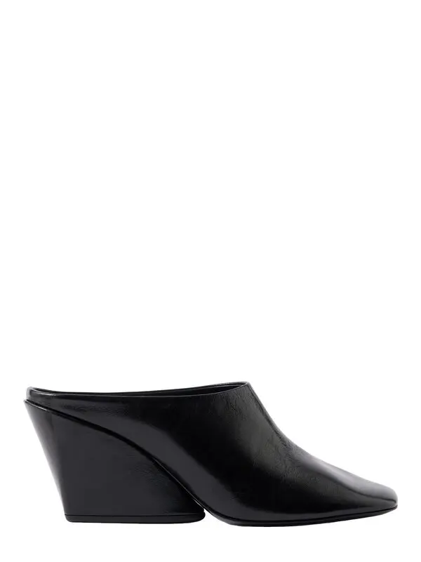 Proenza Schouler Slant Leather Mules - Black
