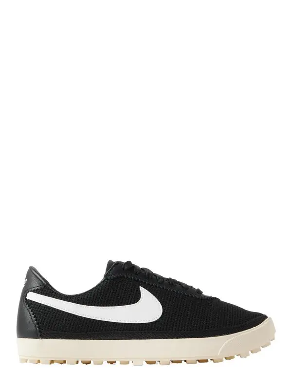 Nike Astrograbber Leather-trimmed Mesh Sneakers - Black