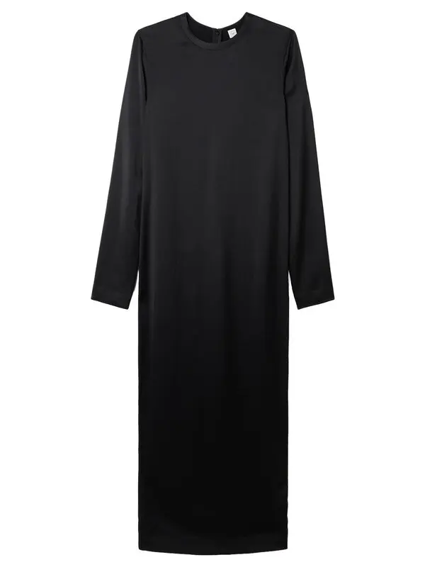 TOTEME Satin Maxi Dress - Black