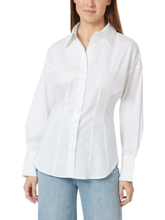 Habitual Fitted Longline Button-up Shirt - Bright White