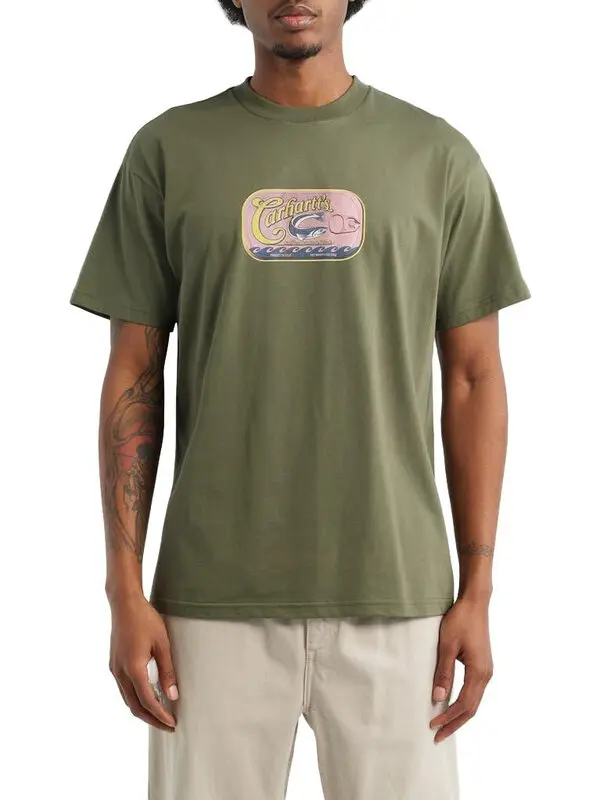 Carhartt Work In Progress Sardinas Organic Cotton Graphic T-shirt - Leaf