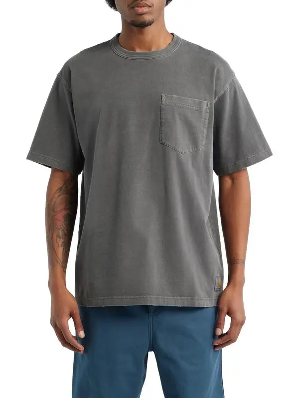 Carhartt Work In Progress Torion Distressed Pocket T-shirt - Black (grind Wash)