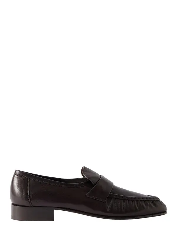 THE ROW Leather Loafers - Brown