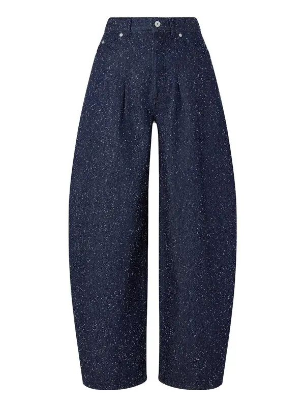 Jacquemus Ovalo High-rise Barrel-leg Jeans - Blue