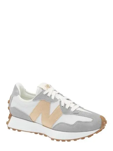 NEW BALANCE 327 Lace-up Sneaker - Grey Matter/gold Metallic