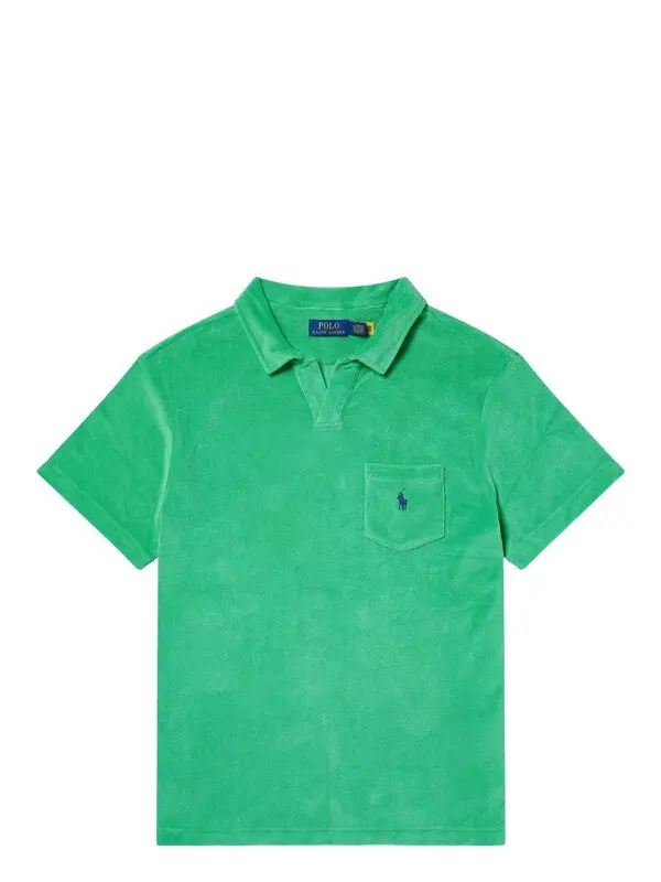 Polo Ralph Lauren Logo-embroidered Cotton-blend Terry Polo Shirt - Green
