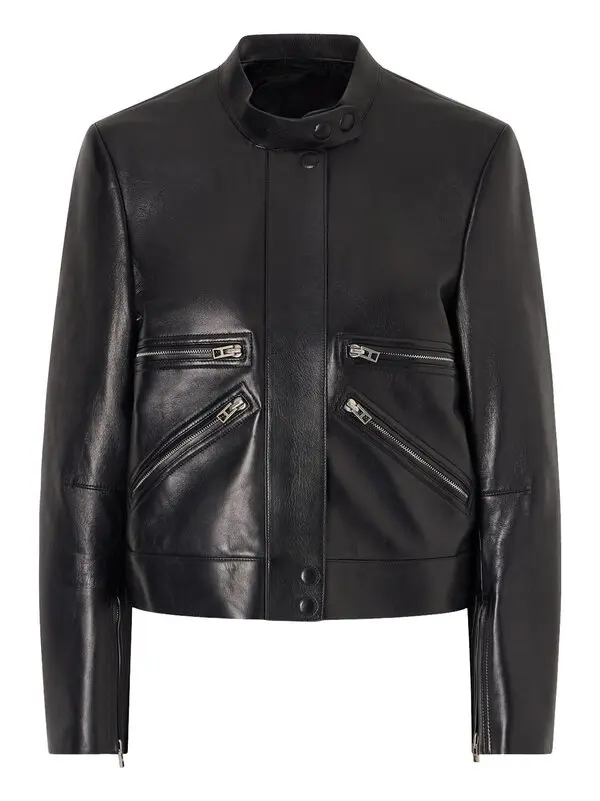 TOM FORD Leather Biker Jacket - Black